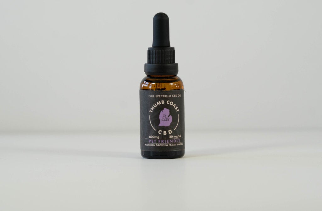600mg Pet tincture 1 oz | Thumb Coast CBD - Michigan Grown - Family Owned